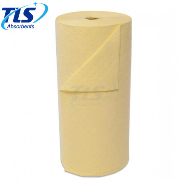 Yellow Hazardous Chemical Absorbent Mat Rolls 40cm*50m*8mm from China ...