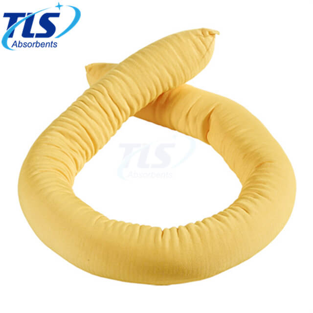 7.6CM x 1.2M Hazmat Absorbent Socks Yellow for Safe Spill Containment ...