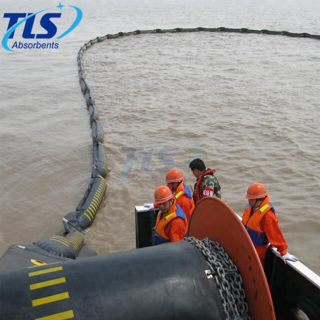 Ocean Reusable Inflatable Oil Containment Rubber Boom For Oil Spill ...