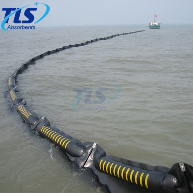 200M Length Floating Inflatable Rubber Oil Spill Boom For Marine from ...